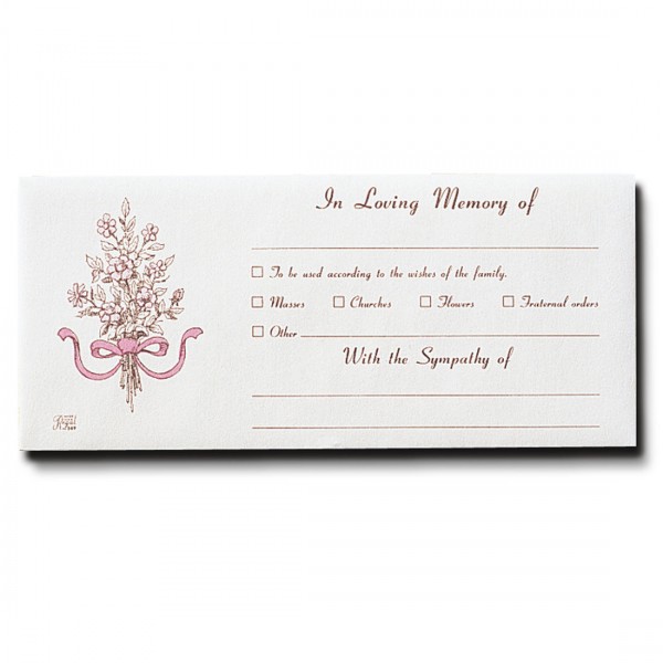 Mortuary & Funeral Supplies : Floral Bequest Envelope